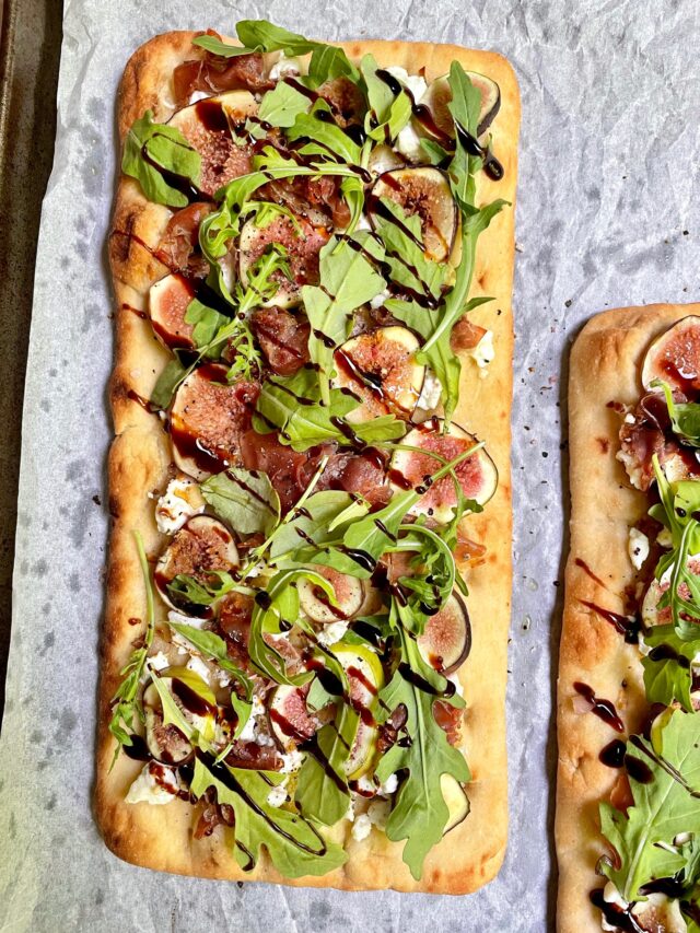 Fig and Goat Cheese Flatbread - thechowdown