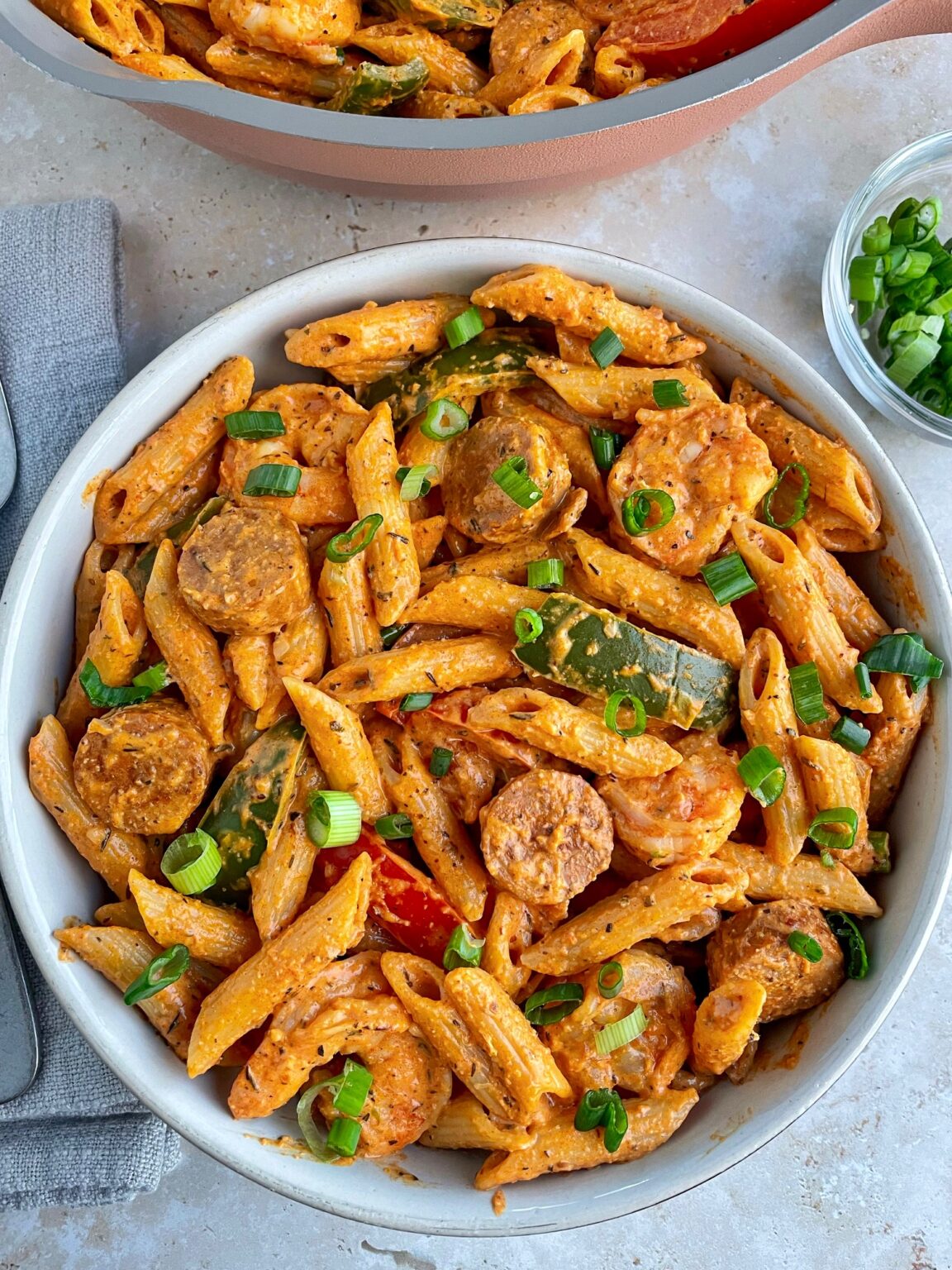 Cajun Shrimp and Sausage Pasta - thechowdown